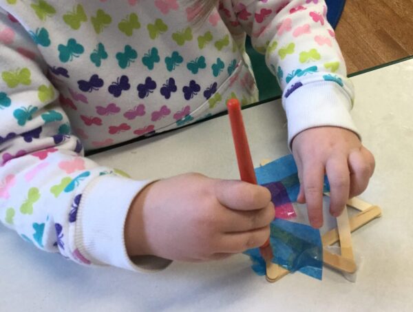 Tissue Paper “Stained-Glass” Star Ornaments