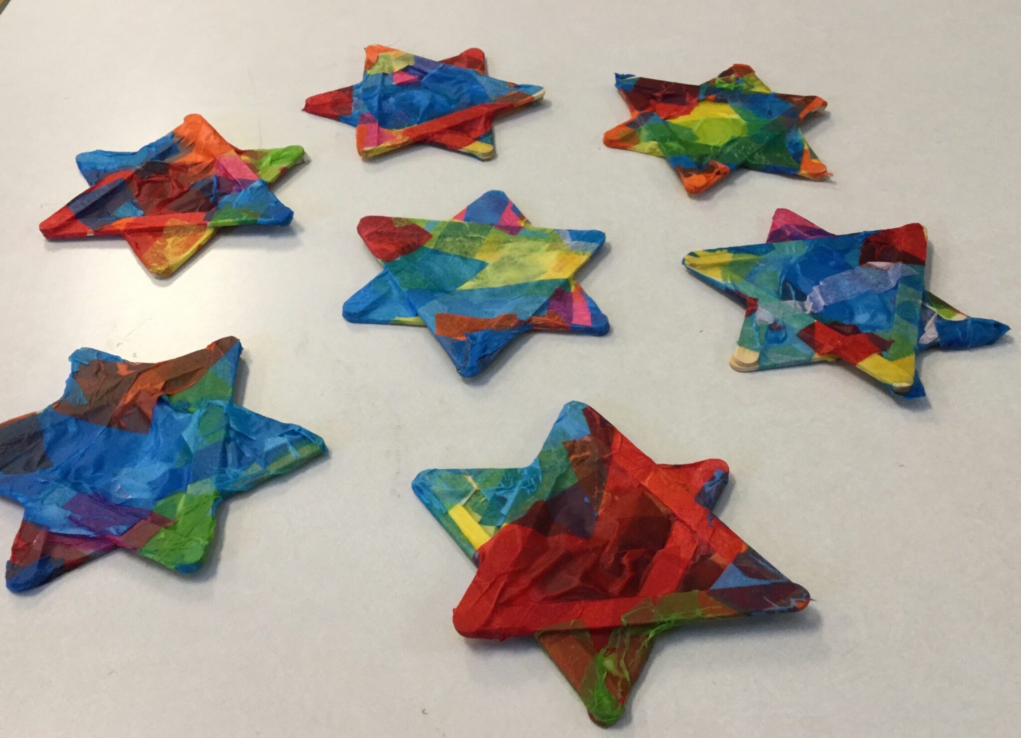 Star Of David Craft For Hanukkah, "Stained Glass" Ornaments