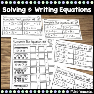 Decomposing Teen Numbers Worksheets | Kindergarten Nation