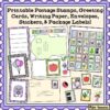 Post Office Printables With Postage Stamps Cards And Envelopes For Post ...