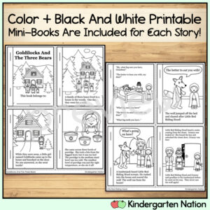 Fairy Tales Printable Short Stories Mini-Books | Kindergarten Nation