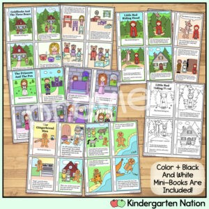 Fairy Tales Printable Short Stories Mini-Books | Kindergarten Nation