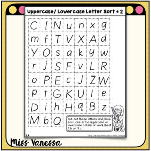 Uppercase And Lowercase Letter Sorting Worksheets | Kindergarten Nation