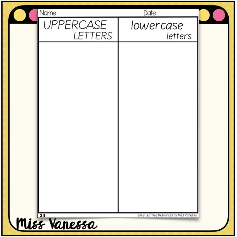 Uppercase And Lowercase Letter Sorting Worksheets | Kindergarten Nation
