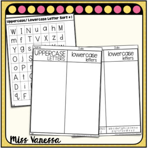 Uppercase And Lowercase Letter Sorting Worksheets | Kindergarten Nation